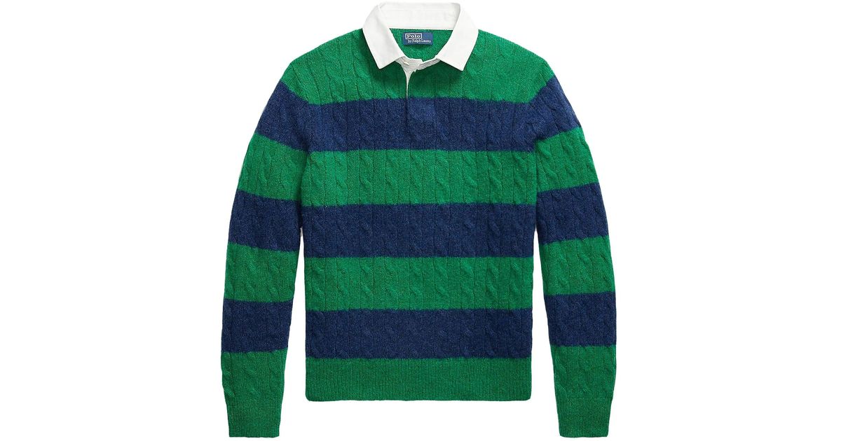 Polo Ralph Lauren Long Sleeve Pullover in Green | Lyst UK