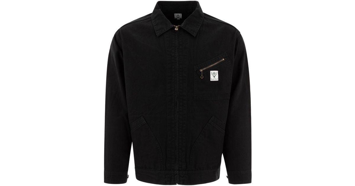 South2 West8 Work Jackets in Black for Men | Lyst