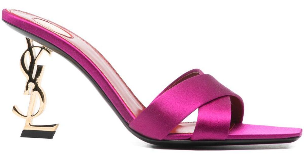Saint Laurent Opyum Mule Sandal in Pink | Lyst UK