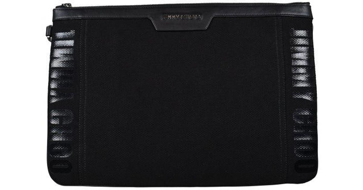 Jimmy Choo Derek Clutch Bag in Black | Lyst