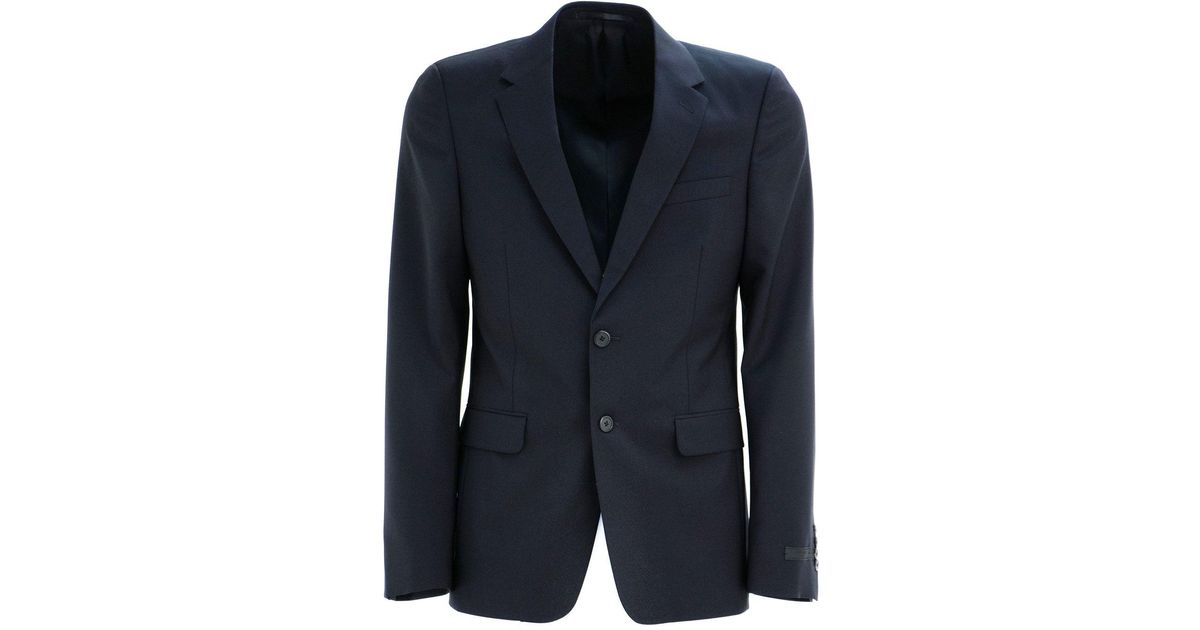 Prada Wool And Mohair Suit in Blue for Men | Lyst