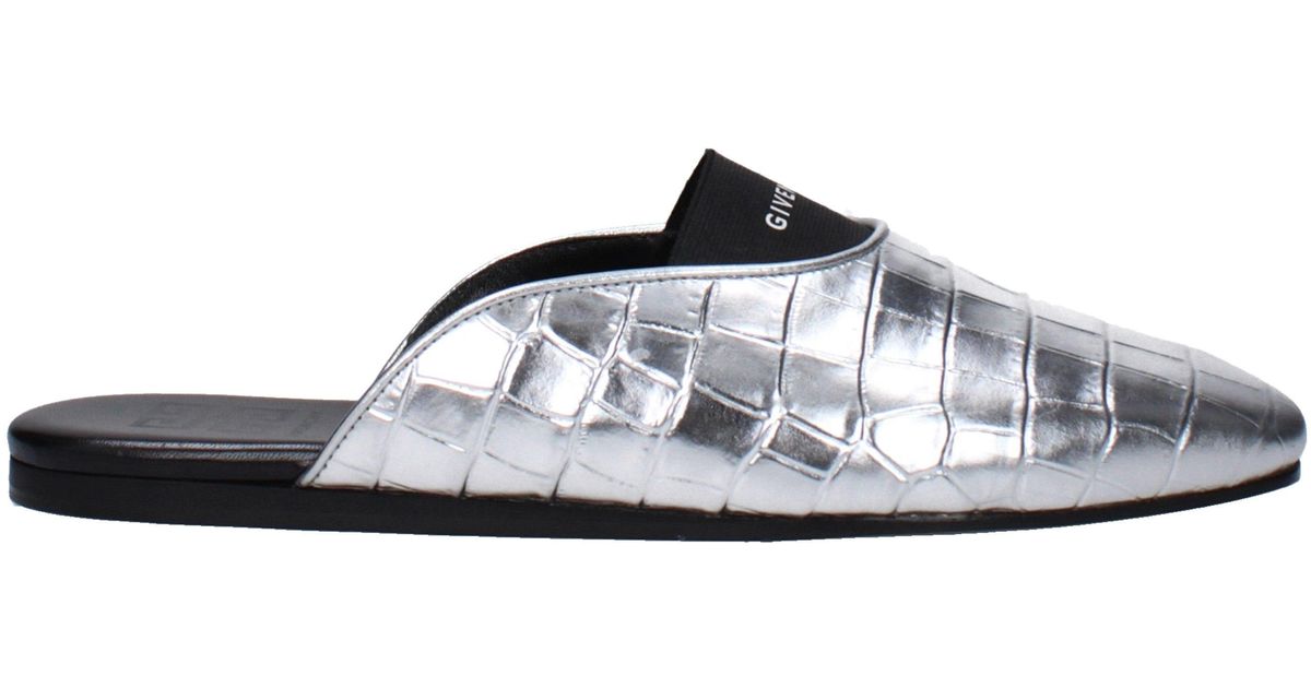 Givenchy Slippers And Hooves Dune Leather in Gray for Men | Lyst
