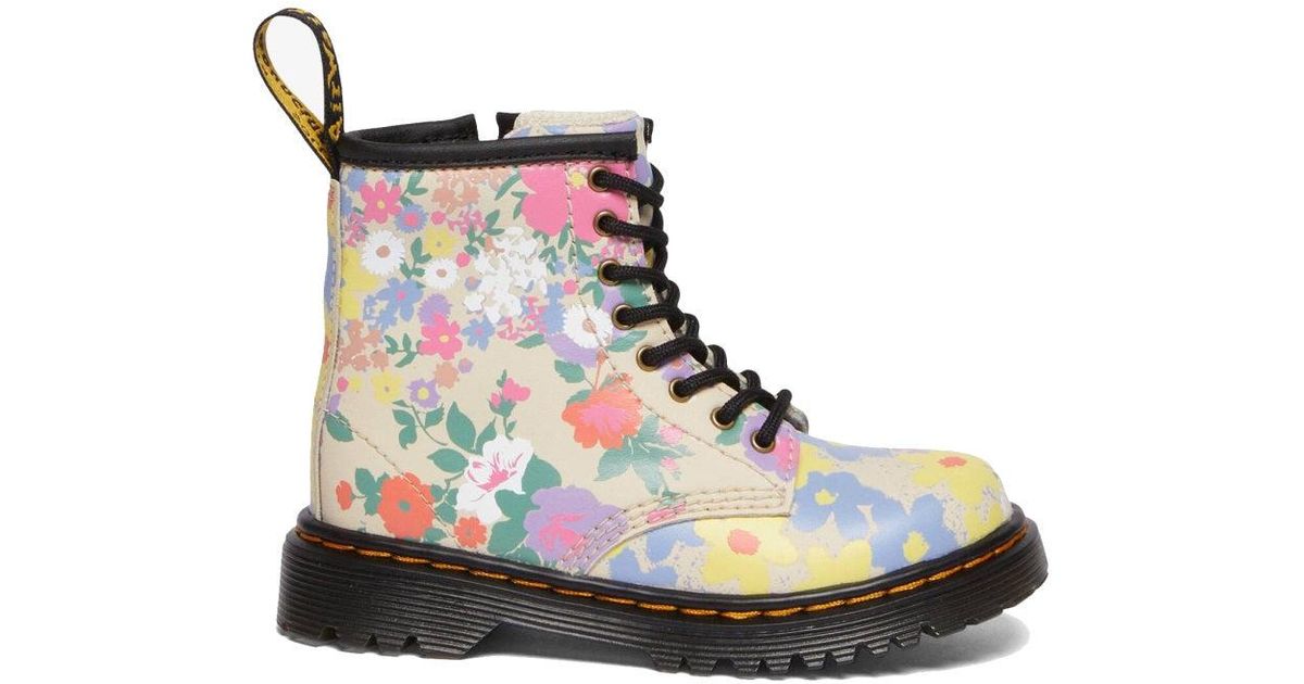 Dr. Martens 1460 Parchment Floral Mash Up in White | Lyst
