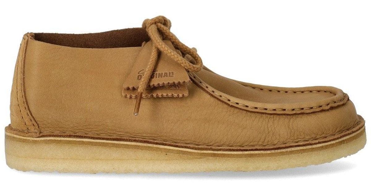 Clarks Desert Nomad Mid Tan Lea Ankle Boot in Brown for Men | Lyst