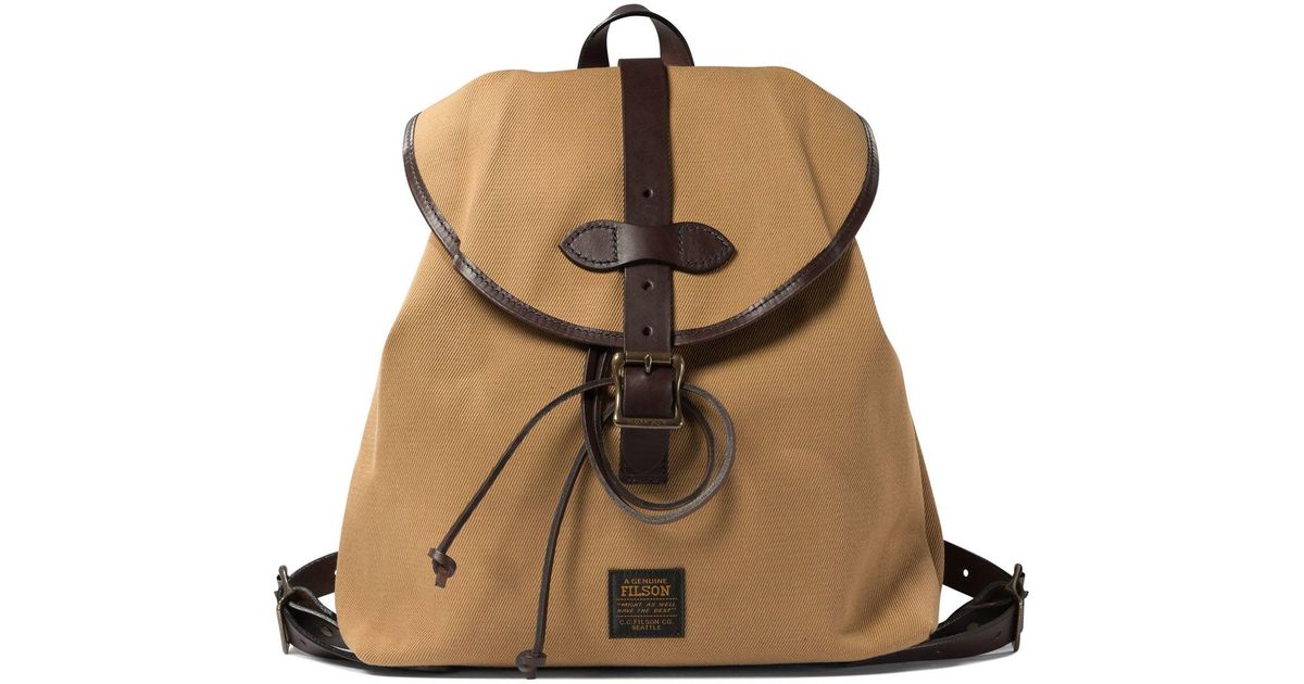 Filson Drawstring Backpack Backpacks in Brown | Lyst