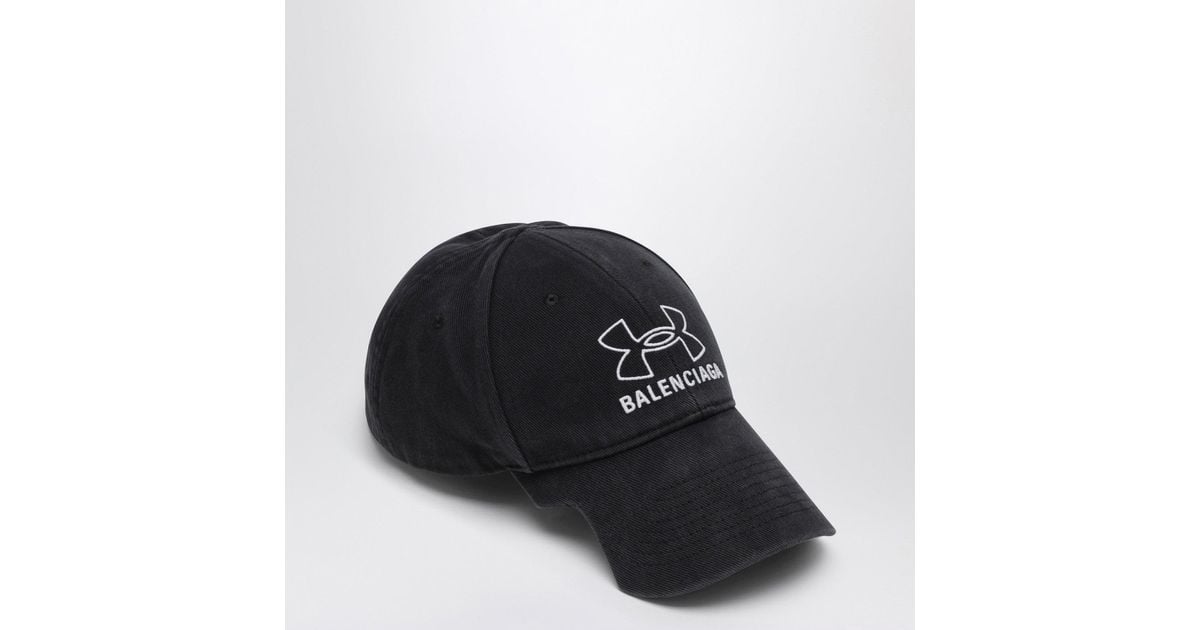 Balenciaga Baseball Cap Collab Under Armour in Black for Men | Lyst UK