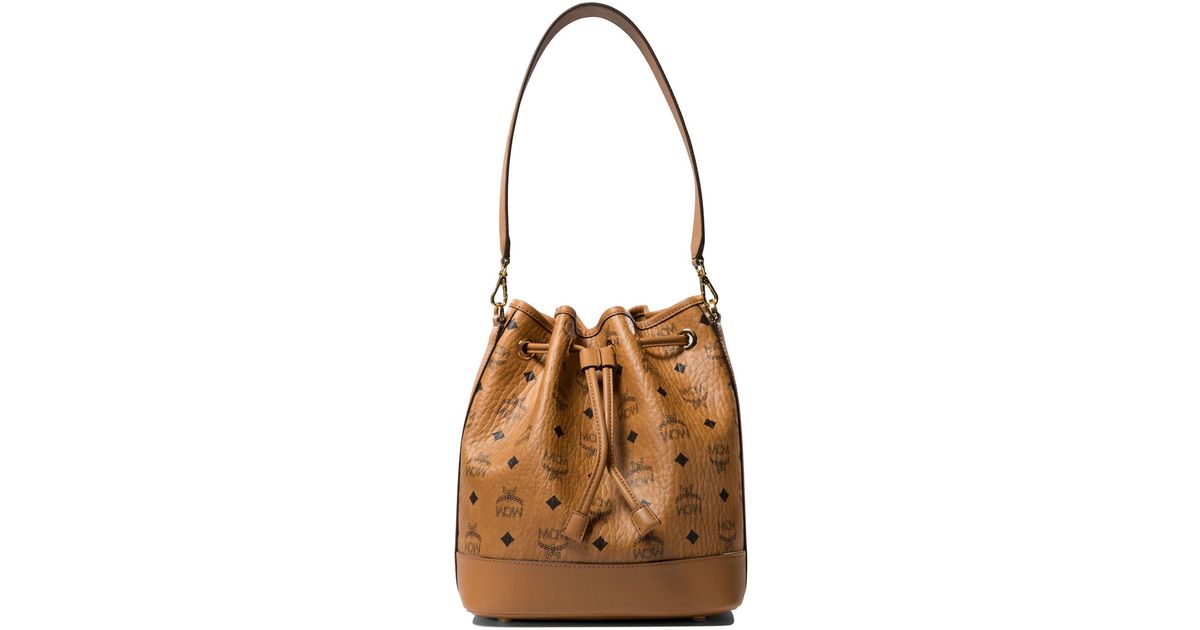 MCM "Dessau" Bucket Bag in Brown | Lyst
