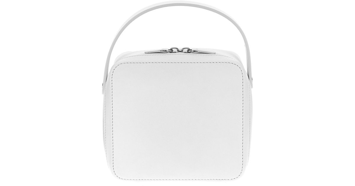 AURALEE Leather Small Travel Case Hand Bags in White | Lyst UK