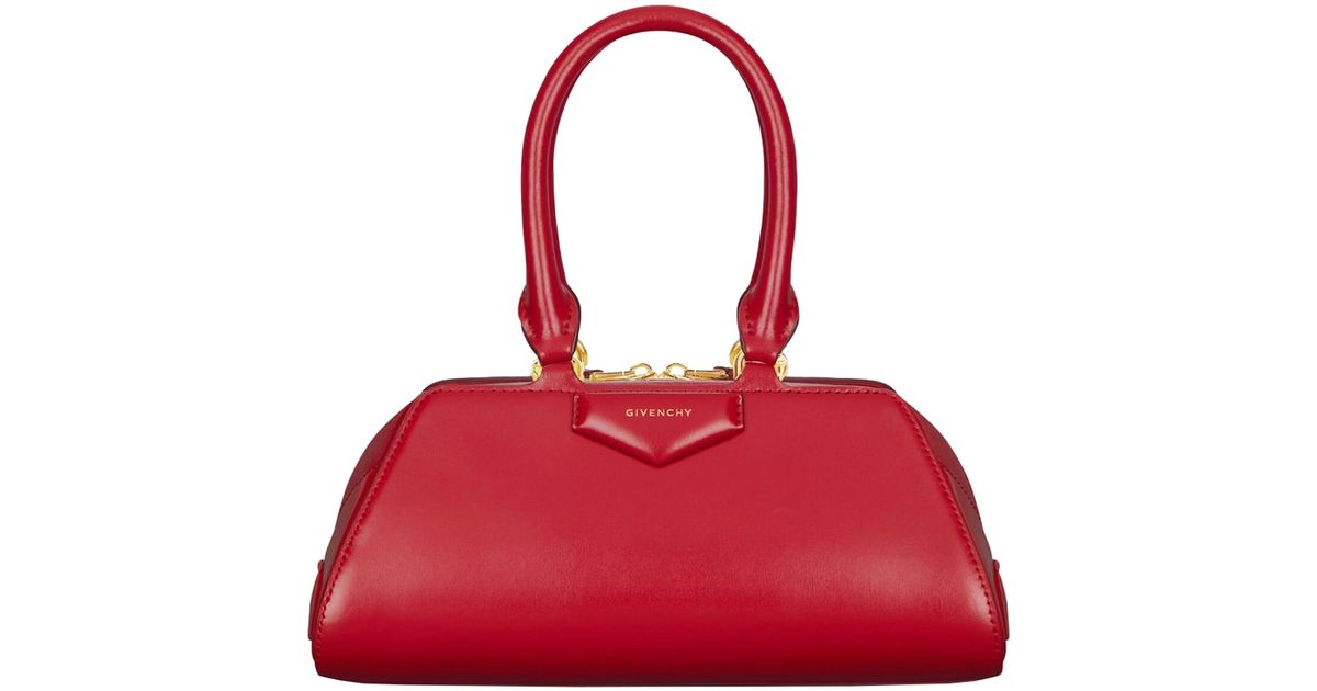 Givenchy Mini Antigona Cube East-West Bag in Red | Lyst