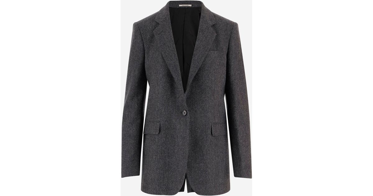 Tagliatore Wool And Cashmere Jacket in Black | Lyst UK