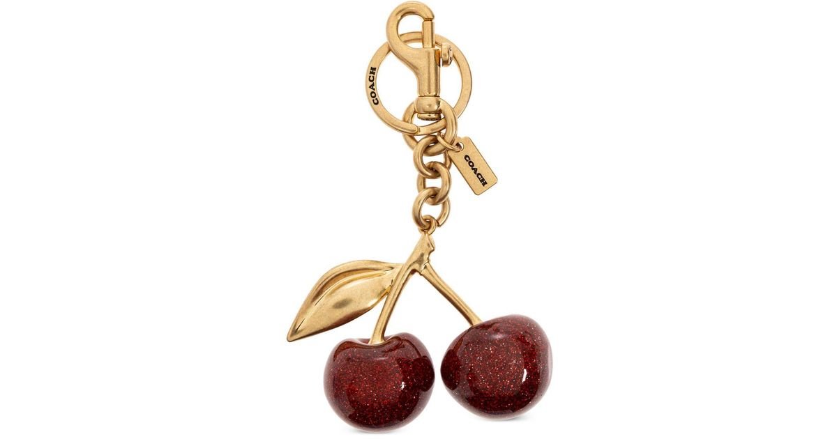 COACH Cherry Bag Charm Keyrings in Metallic | Lyst UK