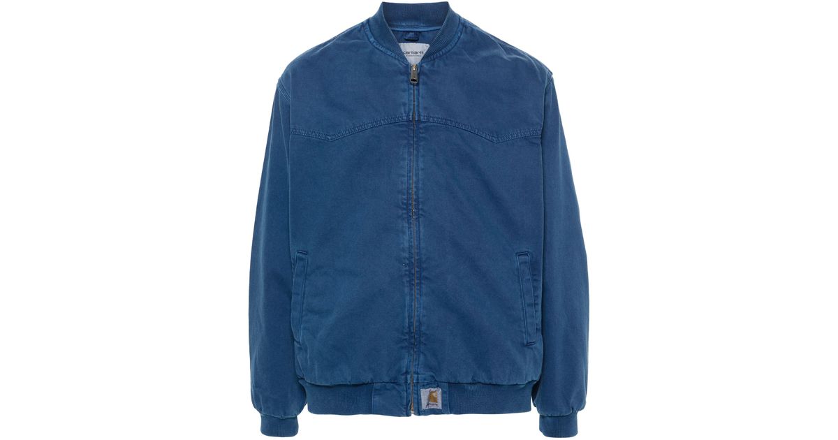 Carhartt Og Santa Fe Bomber Jacket in Blue for Men | Lyst