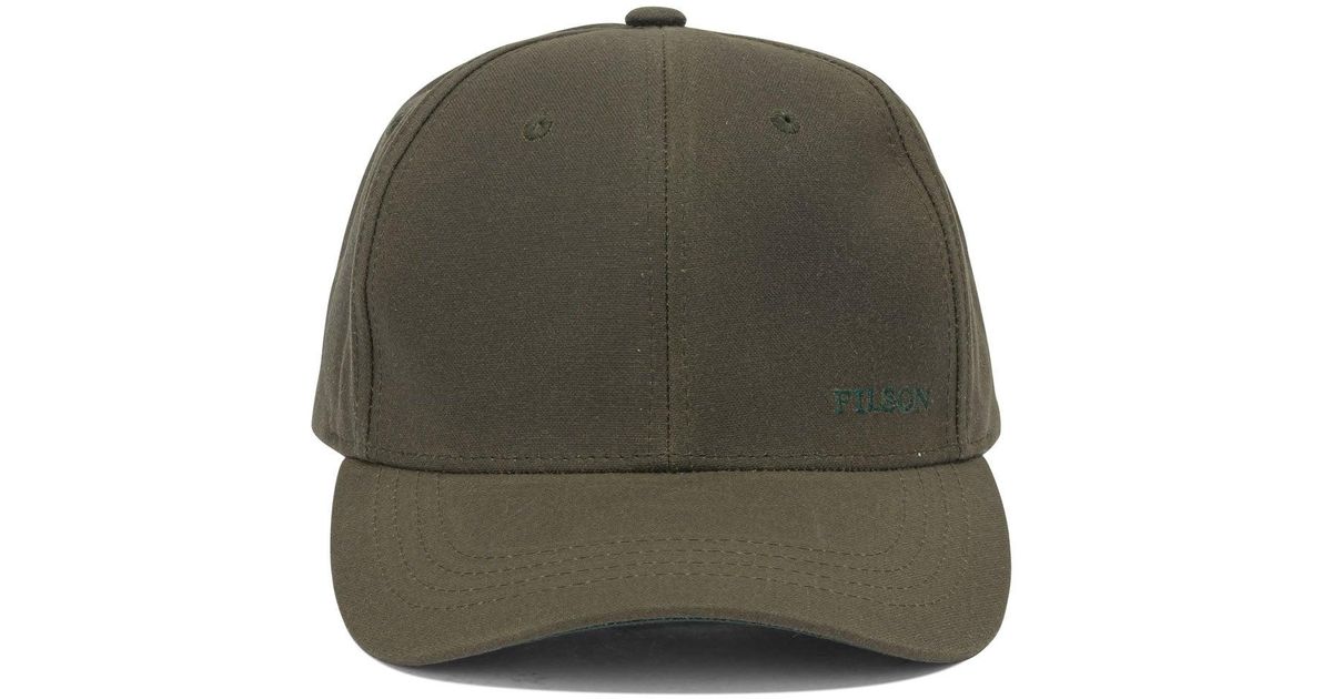 Filson "Oil Tin Logger" Trucker Hat in Green for Men | Lyst UK