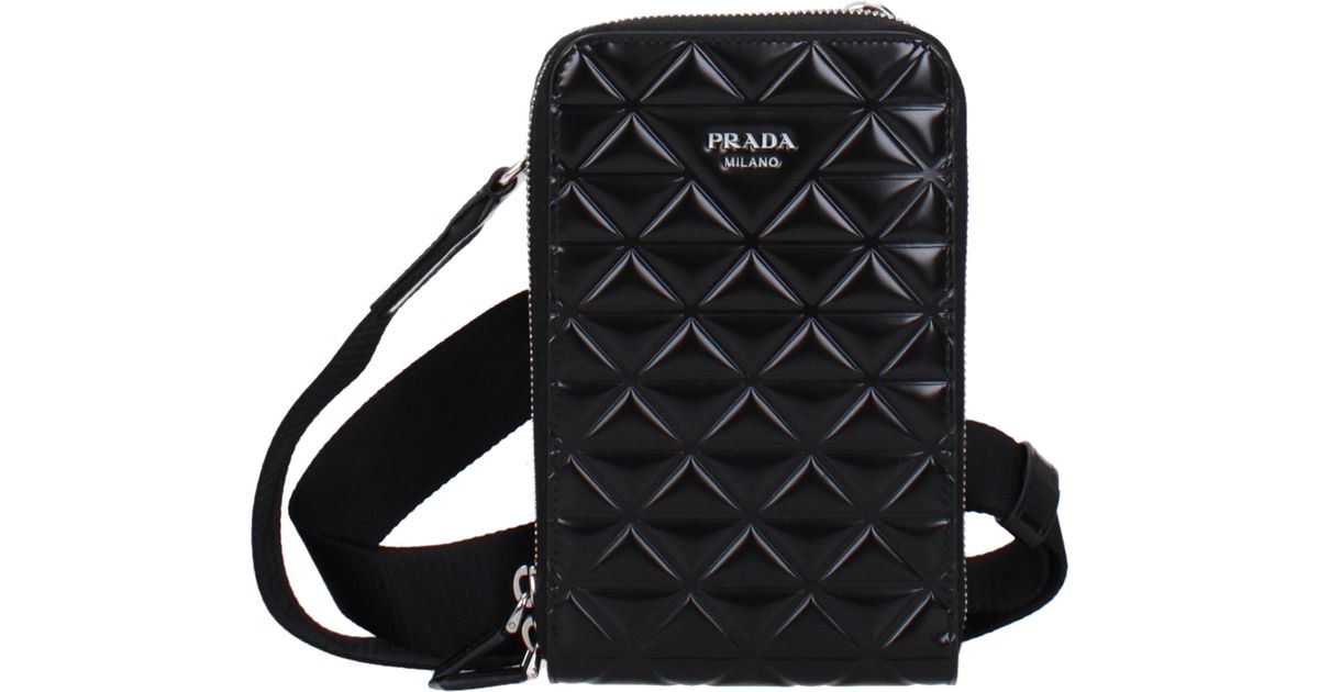 Prada Mobile Phone Holder Skin in Black for Men | Lyst