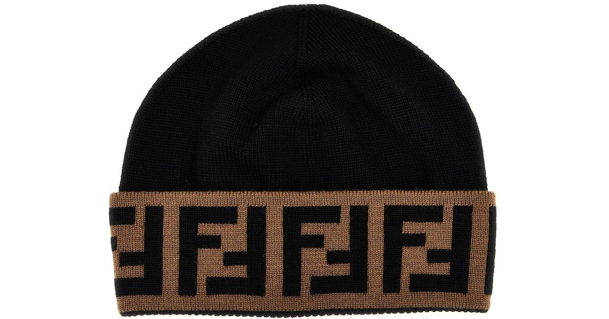 Fendi 'Ff' Cap in Black for Men | Lyst