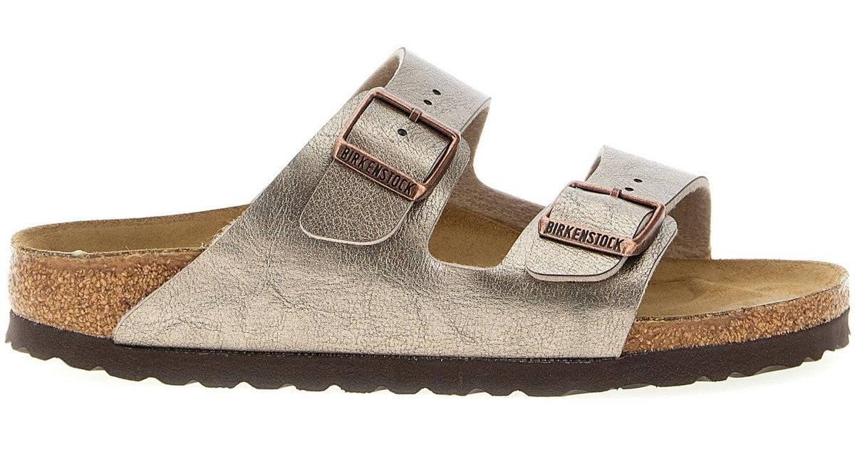 Birkenstock 'Arizona Bs' Sandals in Grey | Lyst UK