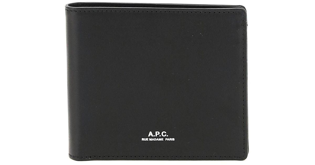 A.P.C. Aly Bi Fold Wallet in Black for Men | Lyst UK