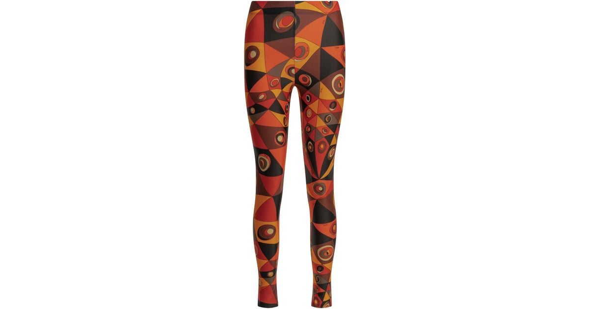PUCCI Occhi Polyamide Elastane Legging in Orange | Lyst