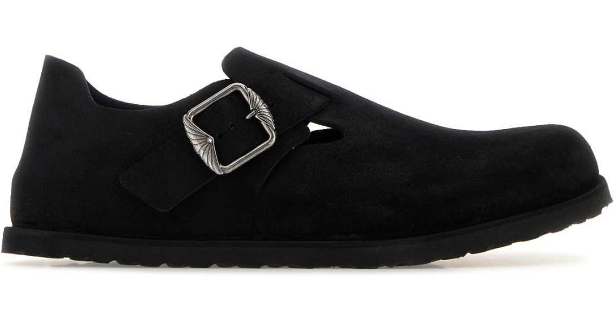BIRKENSTOCK 1774 X BECOMES BERLIN Suede London Loafers in Black | Lyst UK