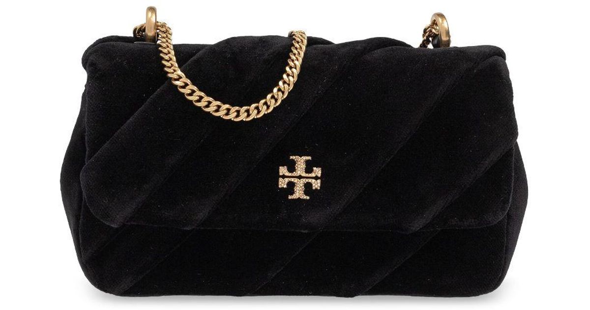 Tory Burch Kira Velvet Mini Shoulder Bag in Black for Men | Lyst