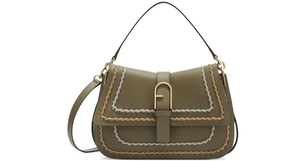 Furla Flow M Top Handle Bags in Metallic | Lyst
