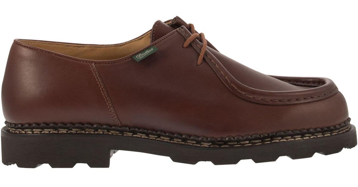 Paraboot Michael Leather Derby in Brown | Lyst UK