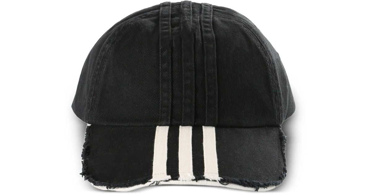 Y-3 Stripes Cap in Black | Lyst UK