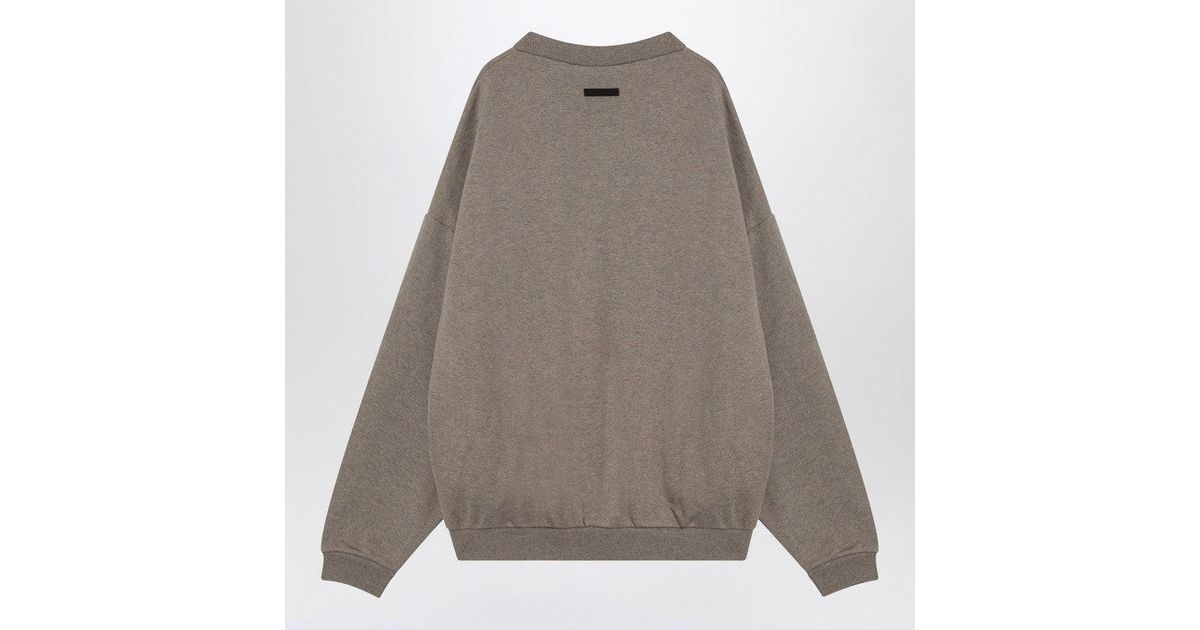 Fear Of God Heather Crew Neck Sweatshirt With University Logo in Gray ...