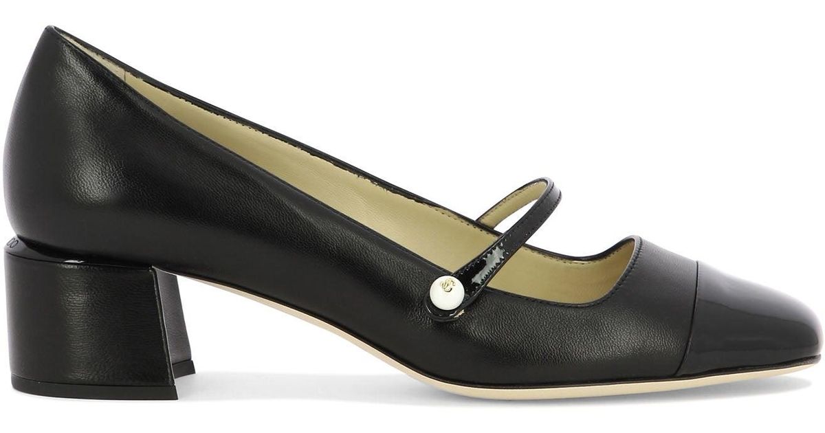 Jimmy Choo Elisa 45 Elegant Leather Pumps in Black | Lyst