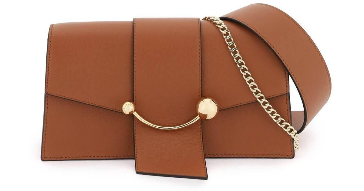 Strathberry 'mini Crescent' Shoulder Bag in Brown | Lyst