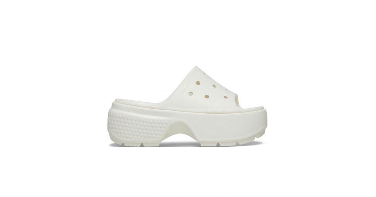 Crocs™ Sandalo Stomp Slide W Chalk in White | Lyst UK
