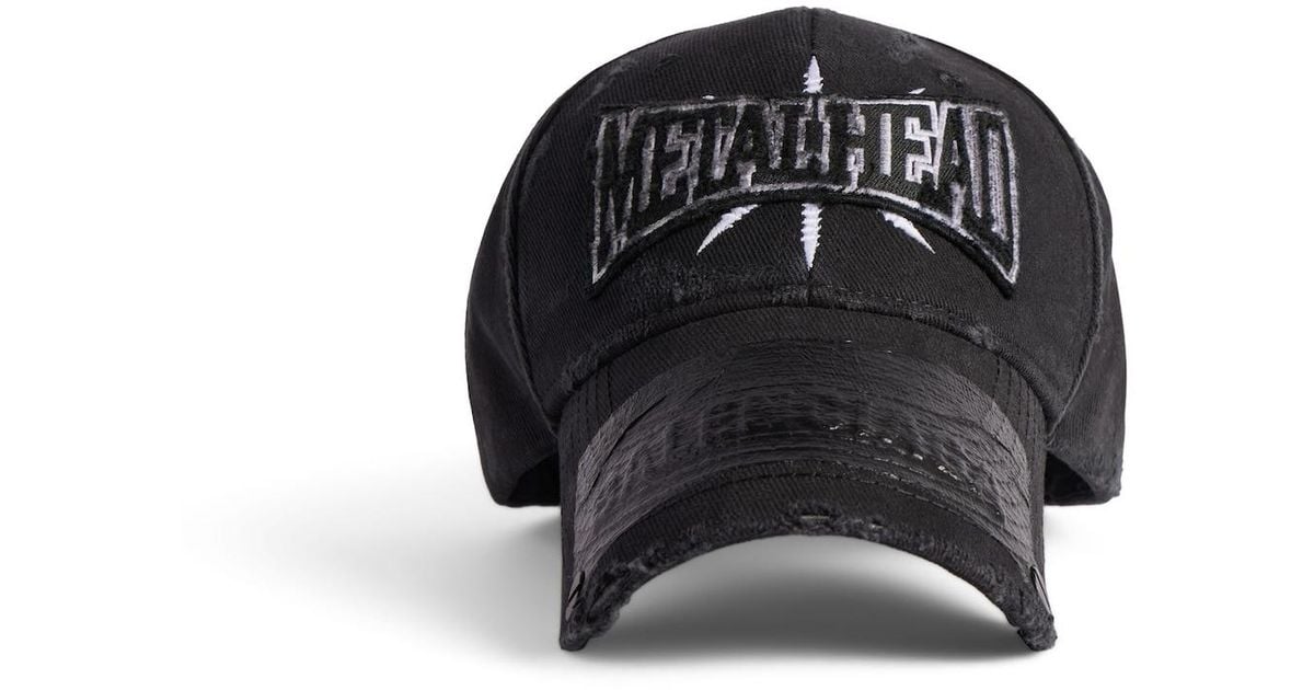 Balenciaga Metalhead Cap in Black for Men | Lyst UK