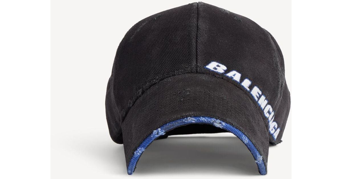 Balenciaga Tilted Typo Cap in Black for Men | Lyst