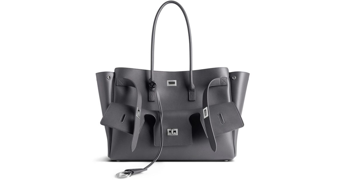 Balenciaga Bel Air Carry All Bag Medium in Gray | Lyst