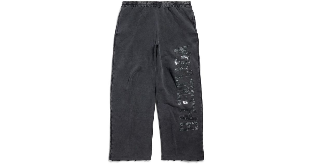 Balenciaga Transparent Tape Baggy Pants in Grey for Men | Lyst UK