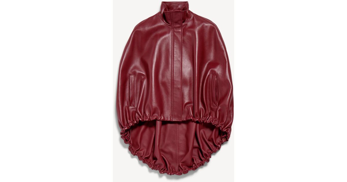 Balenciaga Short Cape in Red | Lyst