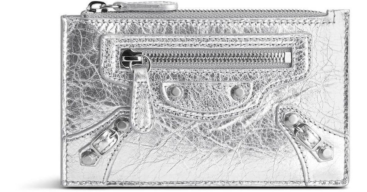 Balenciaga Le City Long Coin And Card Holder in White | Lyst