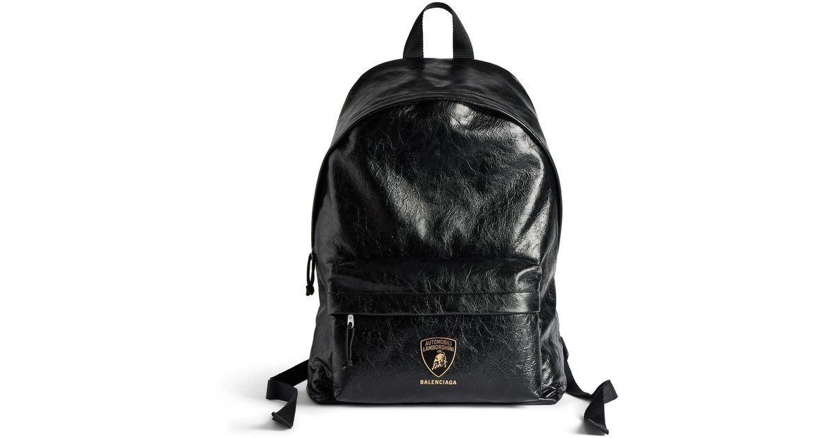 Balenciaga Automobili Lamborghini Explorer Backpack in Black for Men | Lyst