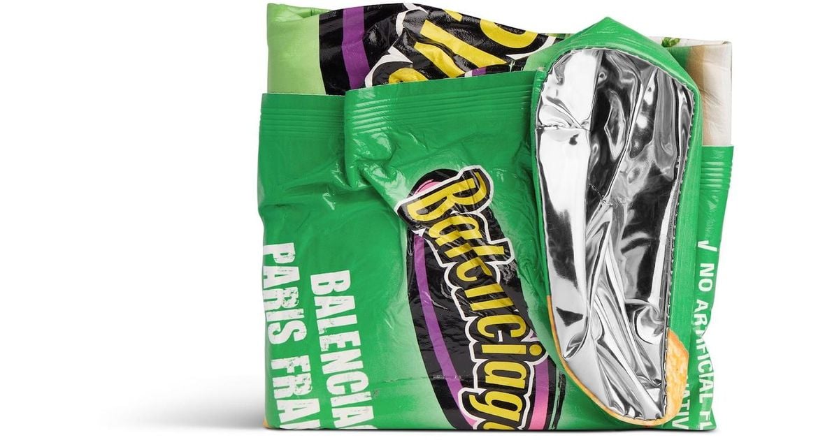 Balenciaga Chips Square Folded Wallet in Green for Men | Lyst