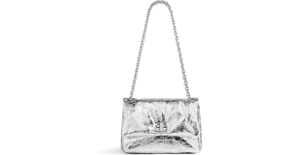 Balenciaga Monaco Bag Mini in White | Lyst