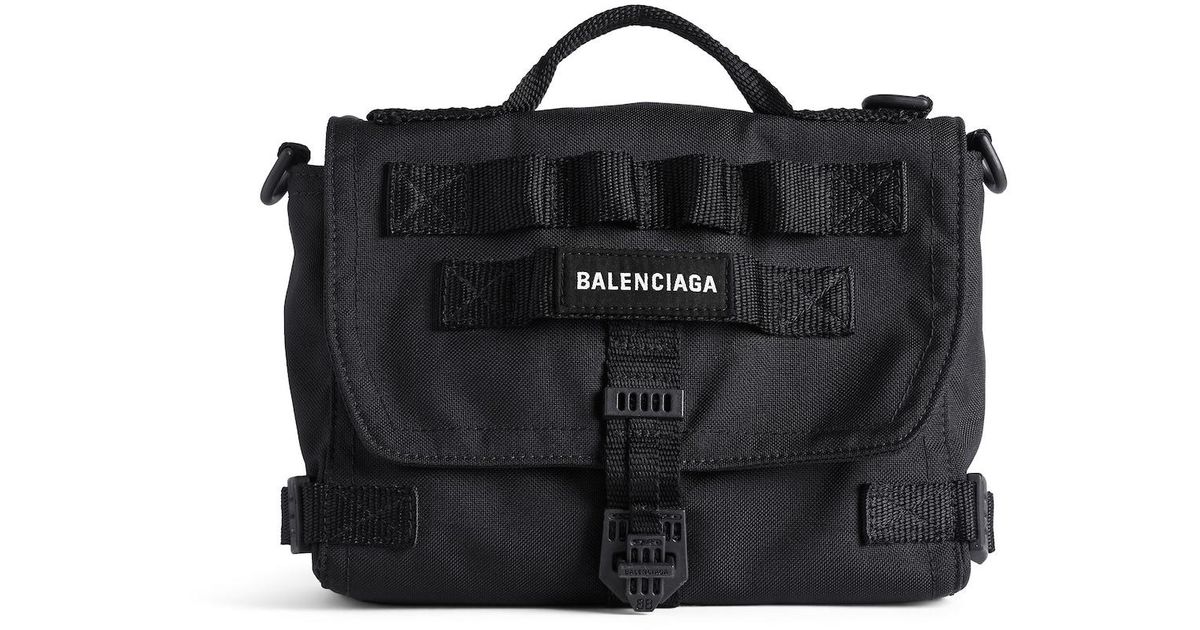 Balenciaga Army Messenger Bag Small in Black for Men | Lyst