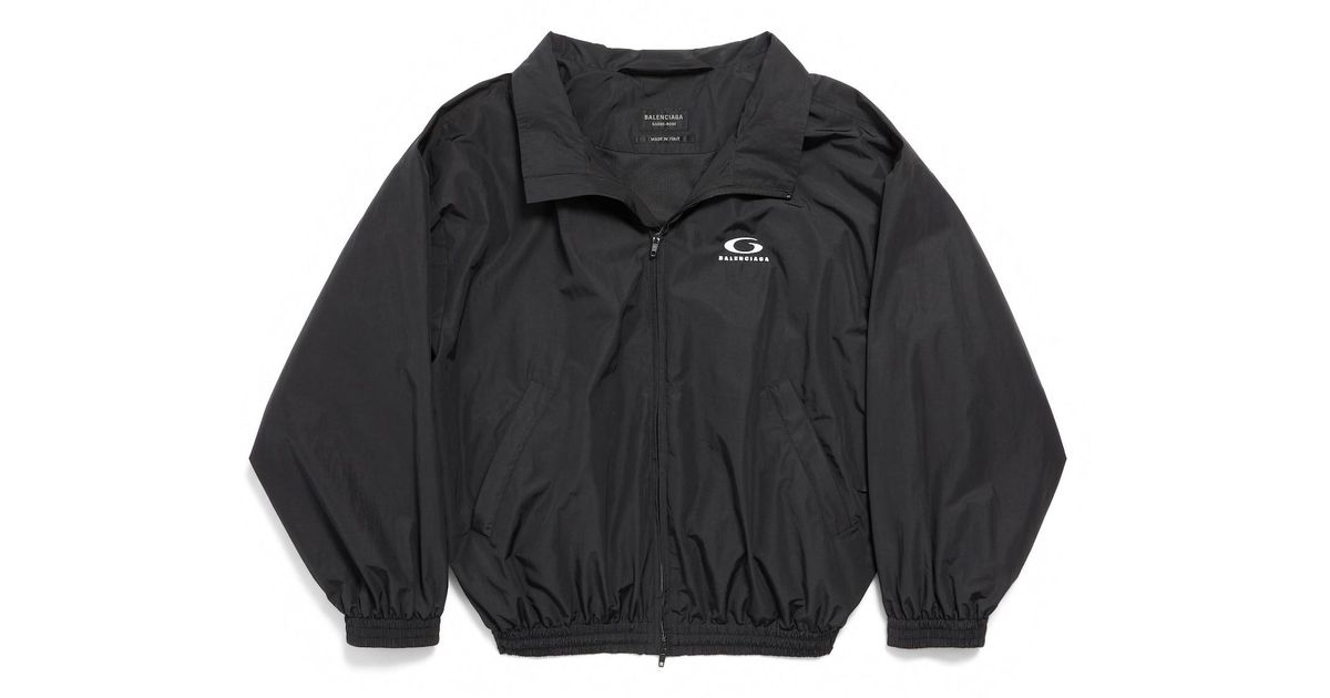 Balenciaga Loop Sports Icon Off Shoulder Jacket in Black | Lyst