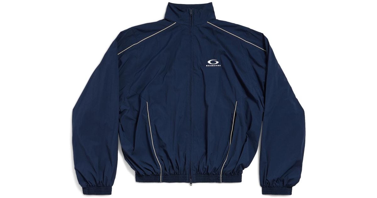 Balenciaga Loop Sports Icon Large Tracksuit Jacket in Blue for Men | Lyst
