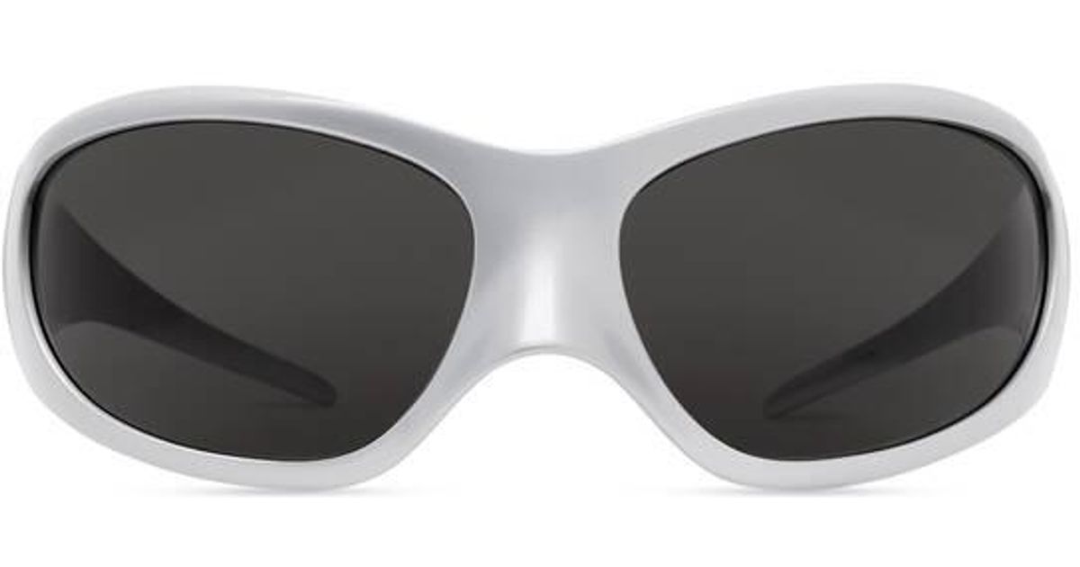 Balenciaga Skin Xxl Cat Sunglasses In Black Lyst