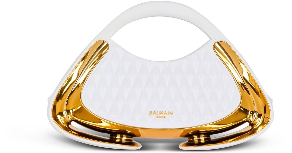 Balmain Quilted Medium Jolie Madame Bag in White | Lyst