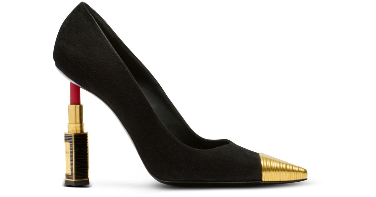 Balmain Lipstick Pumps in Black | Lyst