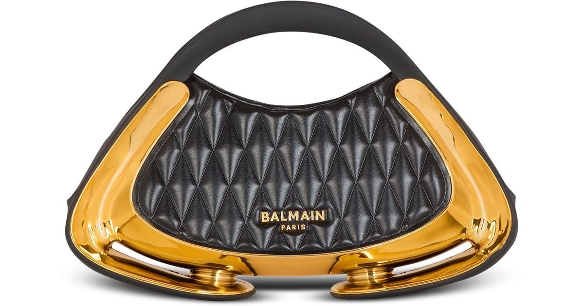 Balmain Quilted Small Jolie Madame Bag in Blue | Lyst