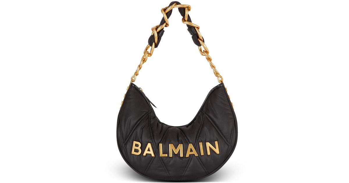 Balmain 1945 Soft Moon Bag in Black for Men | Lyst