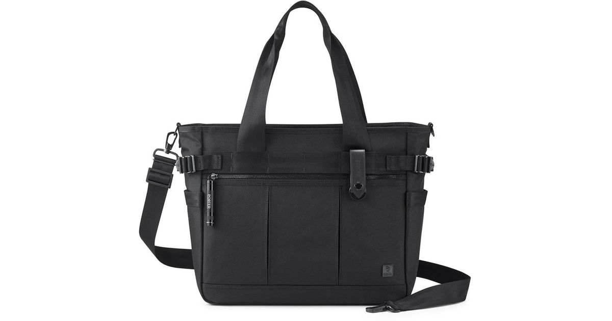 Porter International Tote Bags in Black | Lyst
