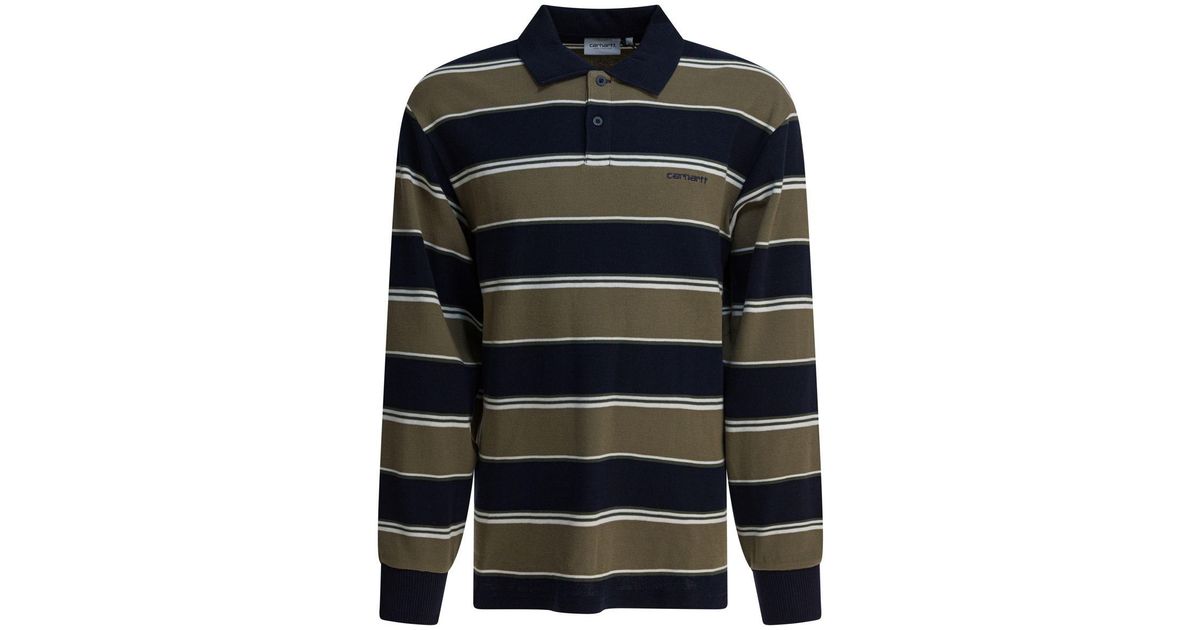 Carhartt /S Malone Rugby" Polo Shirt in Blue for Men | Lyst UK